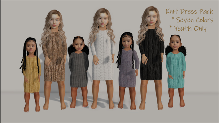 Second Life Marketplace Knit Dress Pack